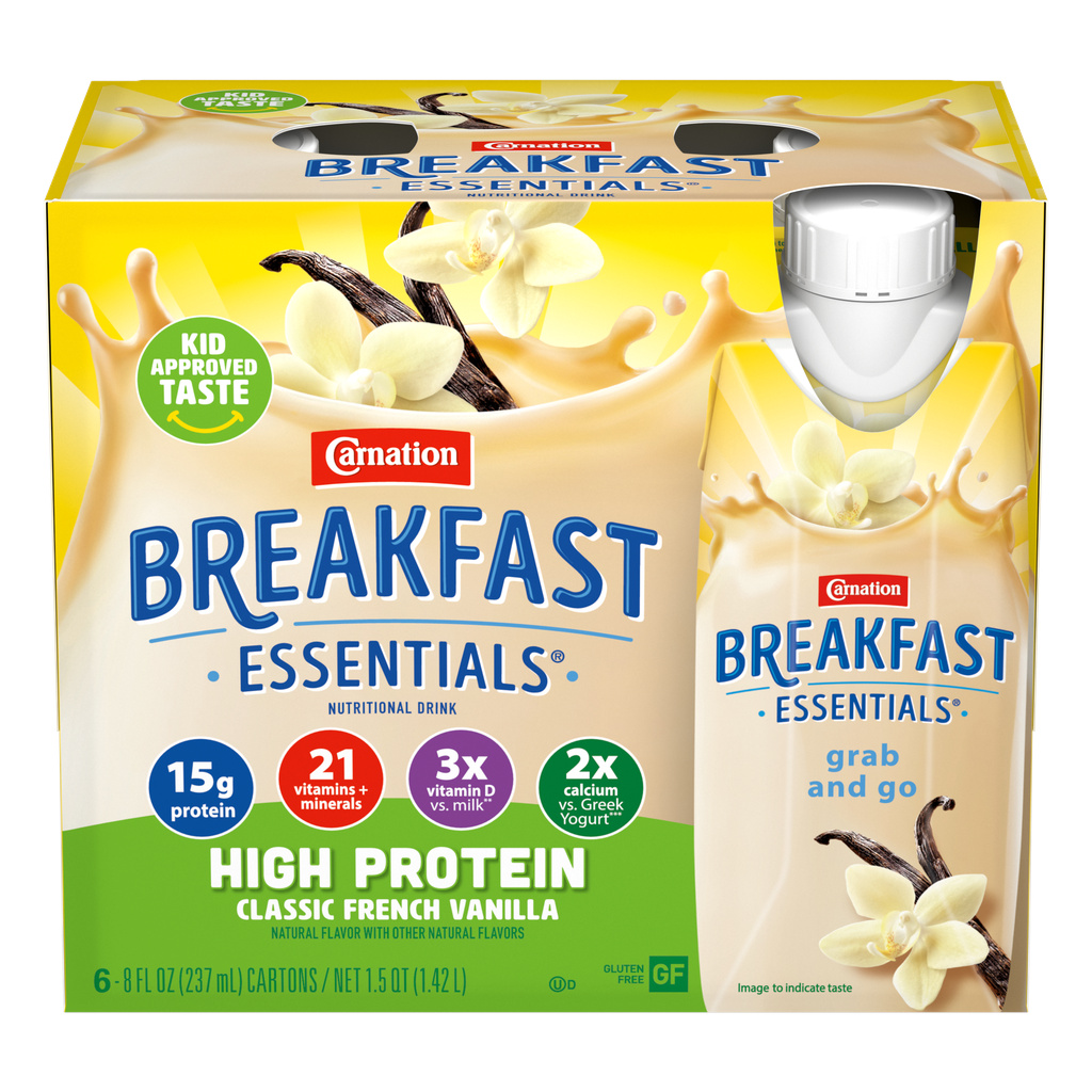 Carnation Breakfast Essentials Nutritional Drink, High Protein, Classic ...