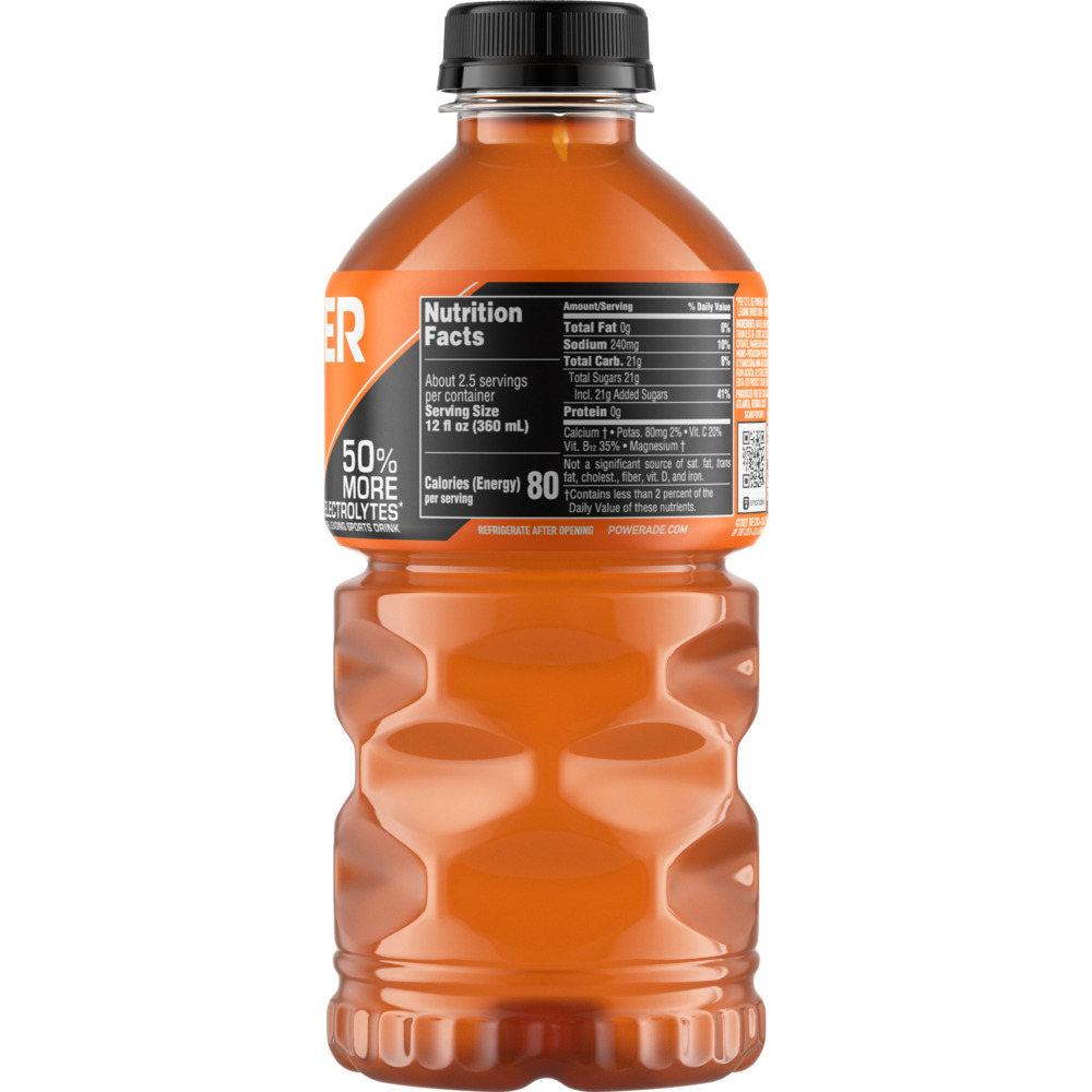 Powerade Orange Electrolyte Sports Drink Bottle-Planogram-Right