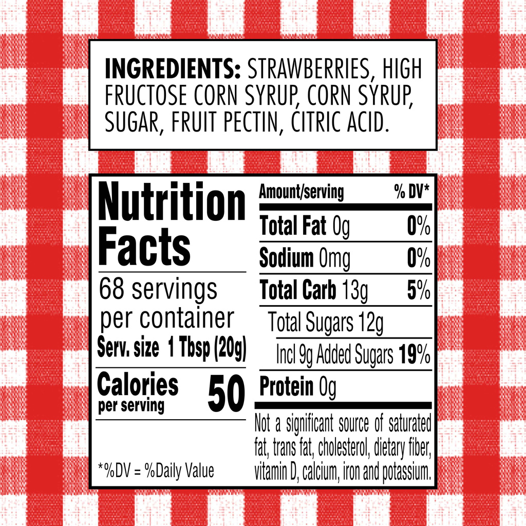Smuckers Strawberry Jelly Label