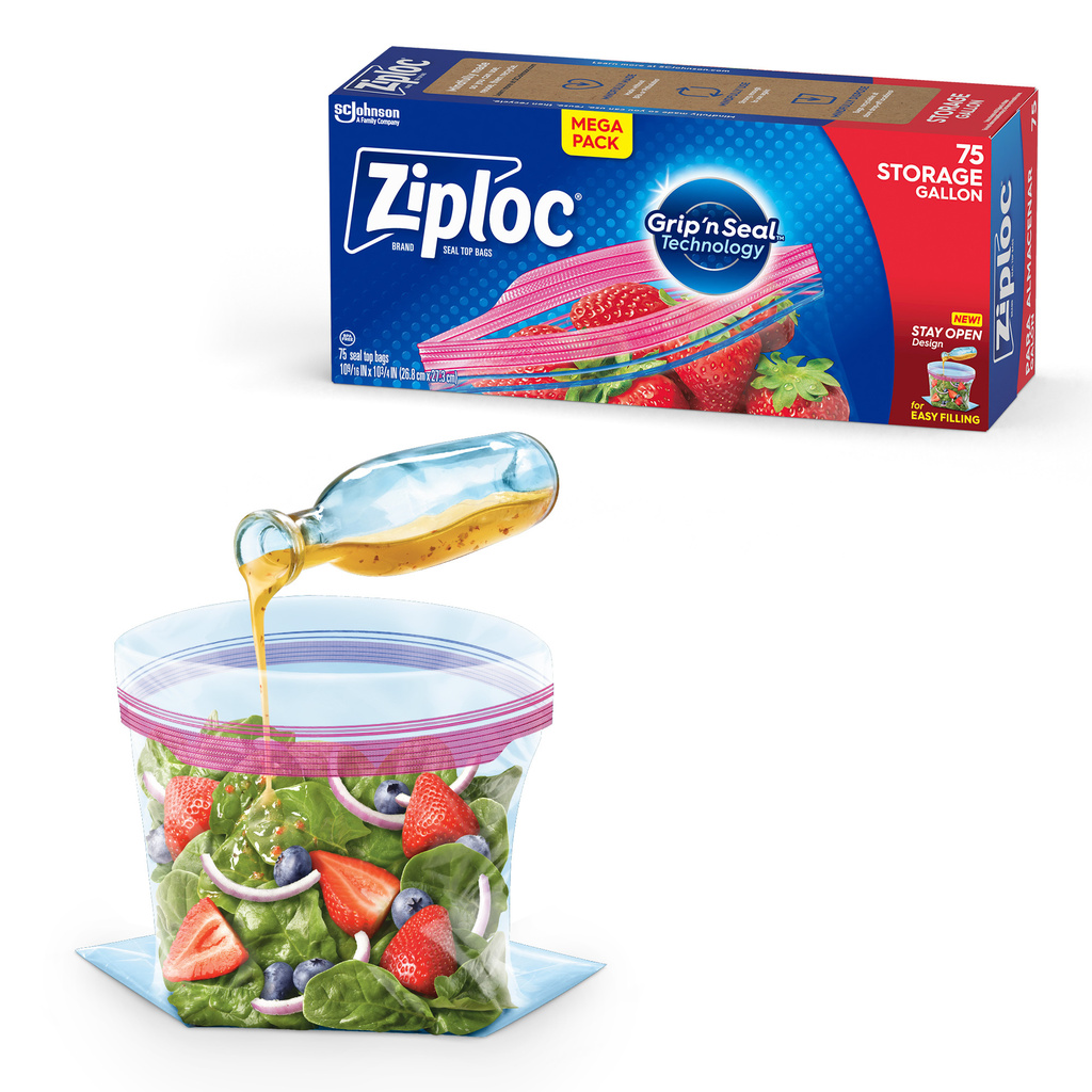 Ziploc Seal Top Bags, Storage, Gallon, Mega Pack-Hero