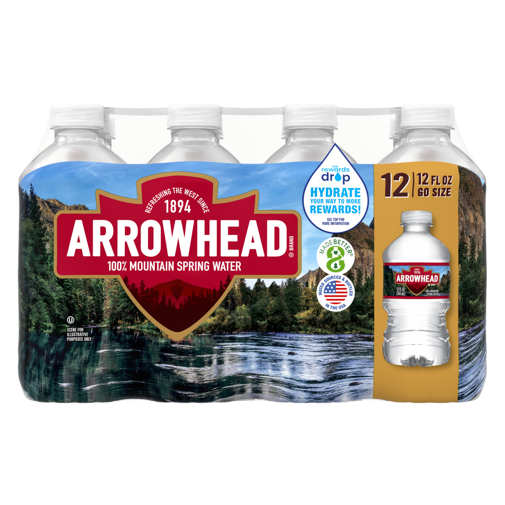 Arrowhead Spring Water, 100% Mountain, Go Size-Hero