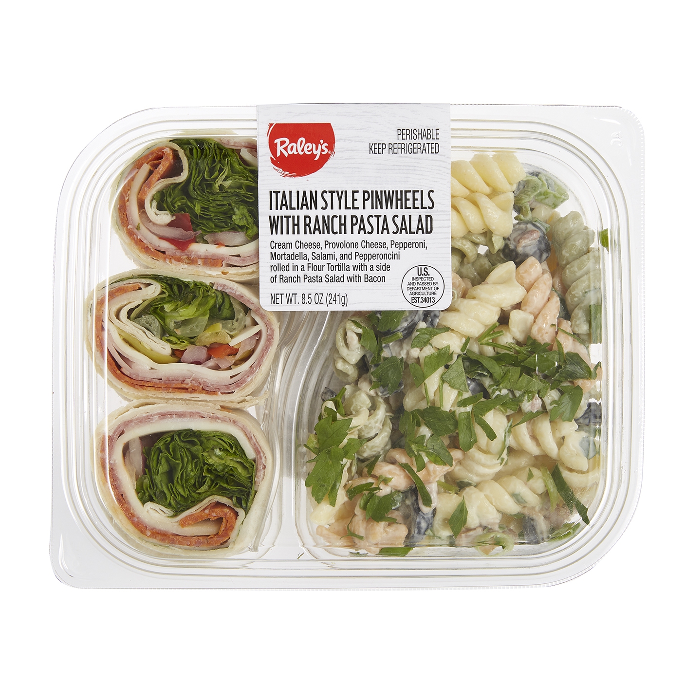Ready-To-Go Italian Style Pinwheel With Ranch Pasta Salad-Main
