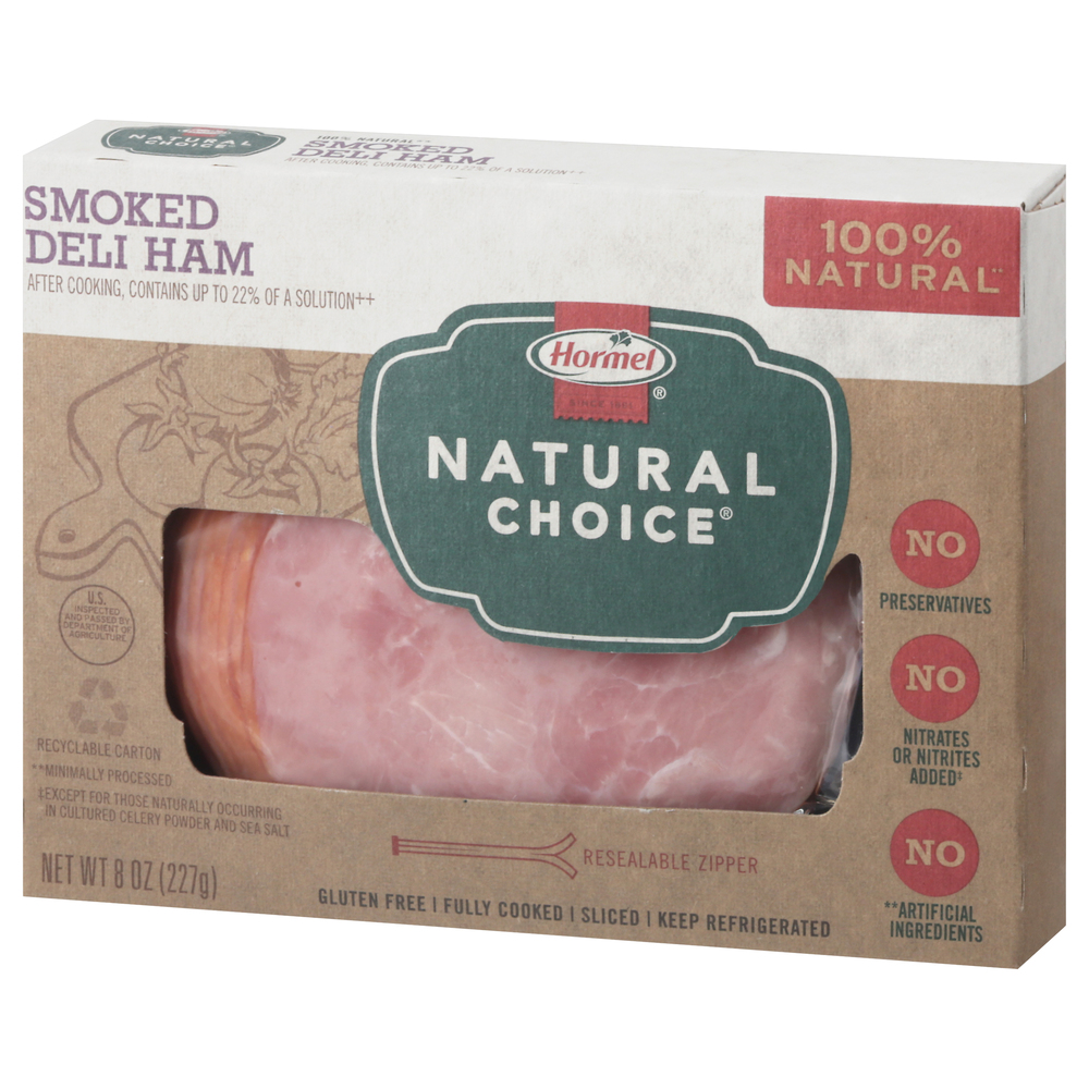 Hormel Natural Choice Ham, Smoked, Deli-Front-Right-Elevated