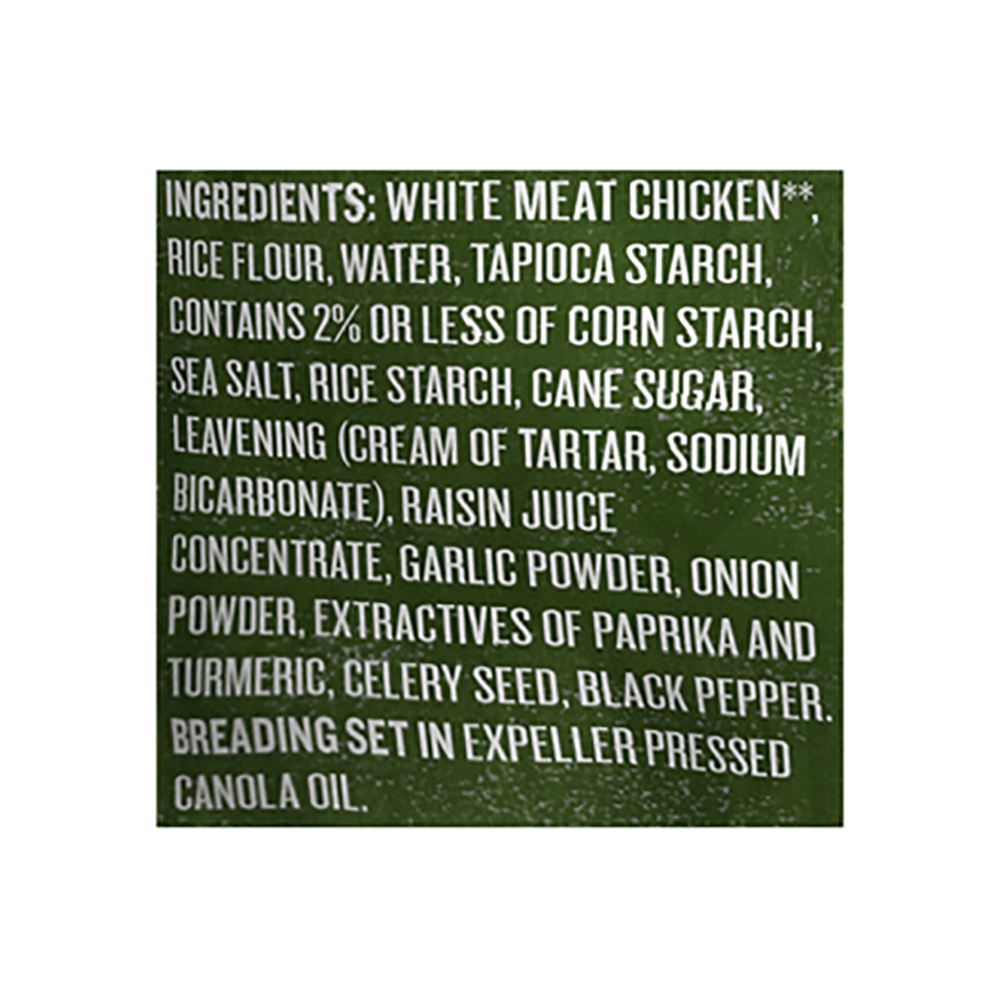Applegate Naturals Natural Gluten-Free Chicken Nuggets (Frozen)-Ingredients