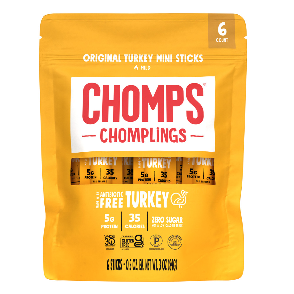 Chomps Chomplings Sticks, Original Turkey, Mild, Mini-Main