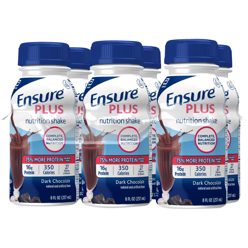 Ensure Plus Plus Nutrition Shake Dark Chocolate Ready-to-Drink Bottles ...