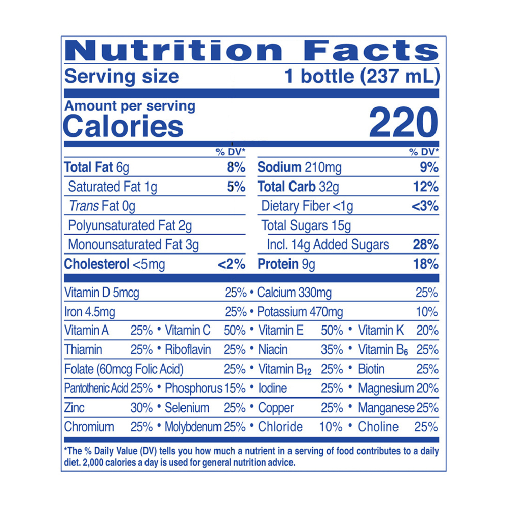 Ensure Nutrient Label Ensure Ensure Protein Max 30 G Nutrition Shake