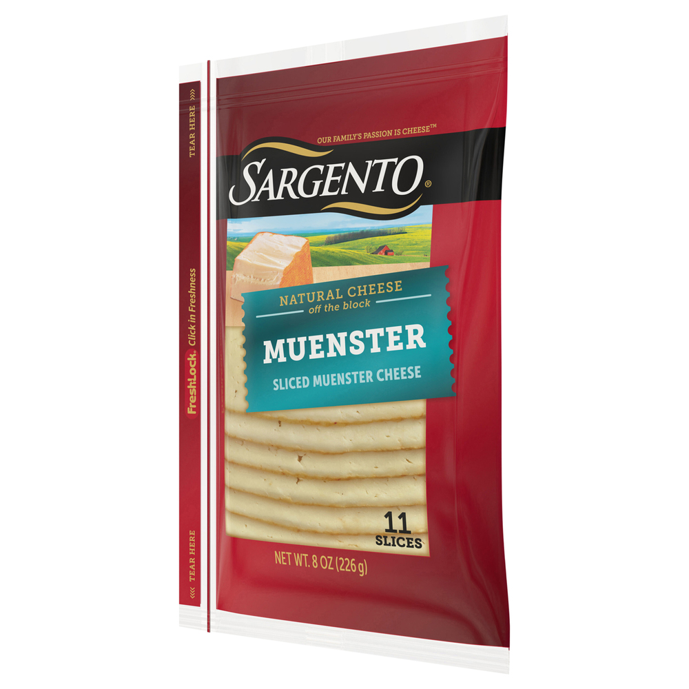 Sargento Sliced Cheese, Natural, Muenster-Front-Right-Elevated