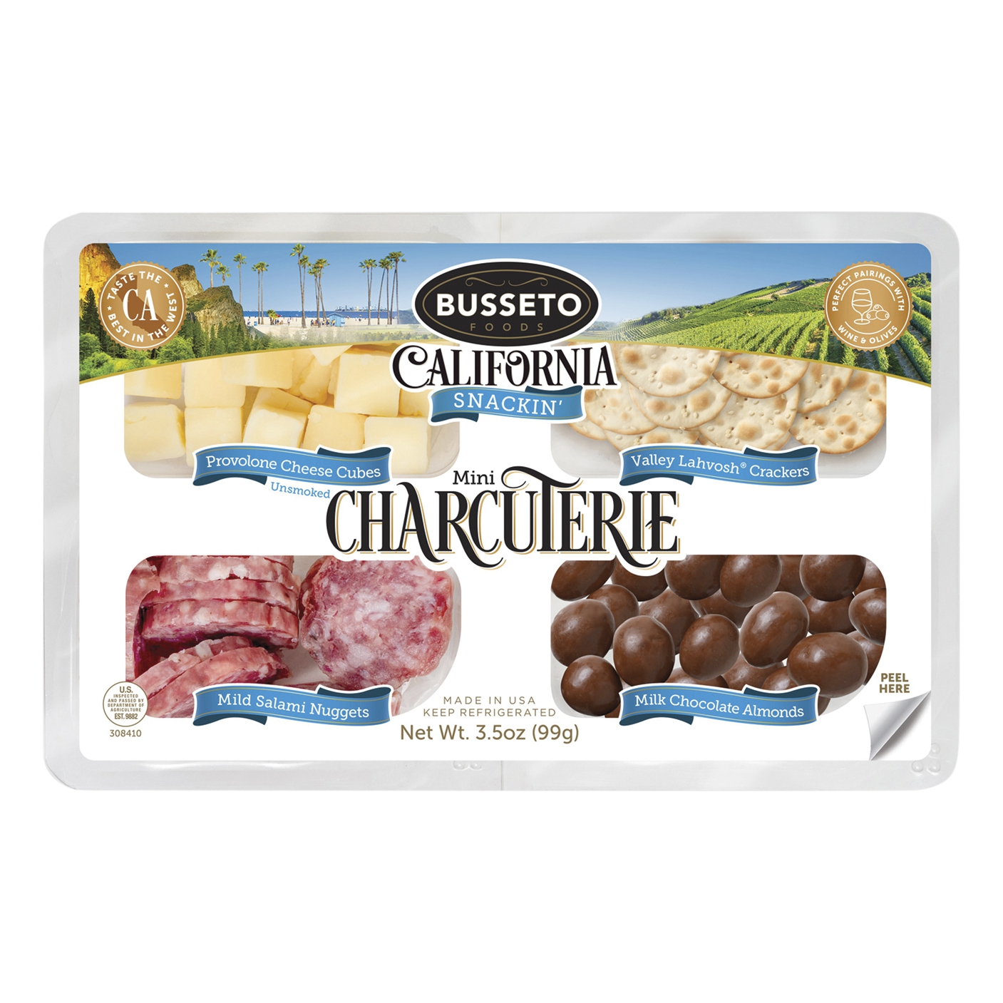 Busseto California Snackin Mini Charcuterie Snack Pack-Main