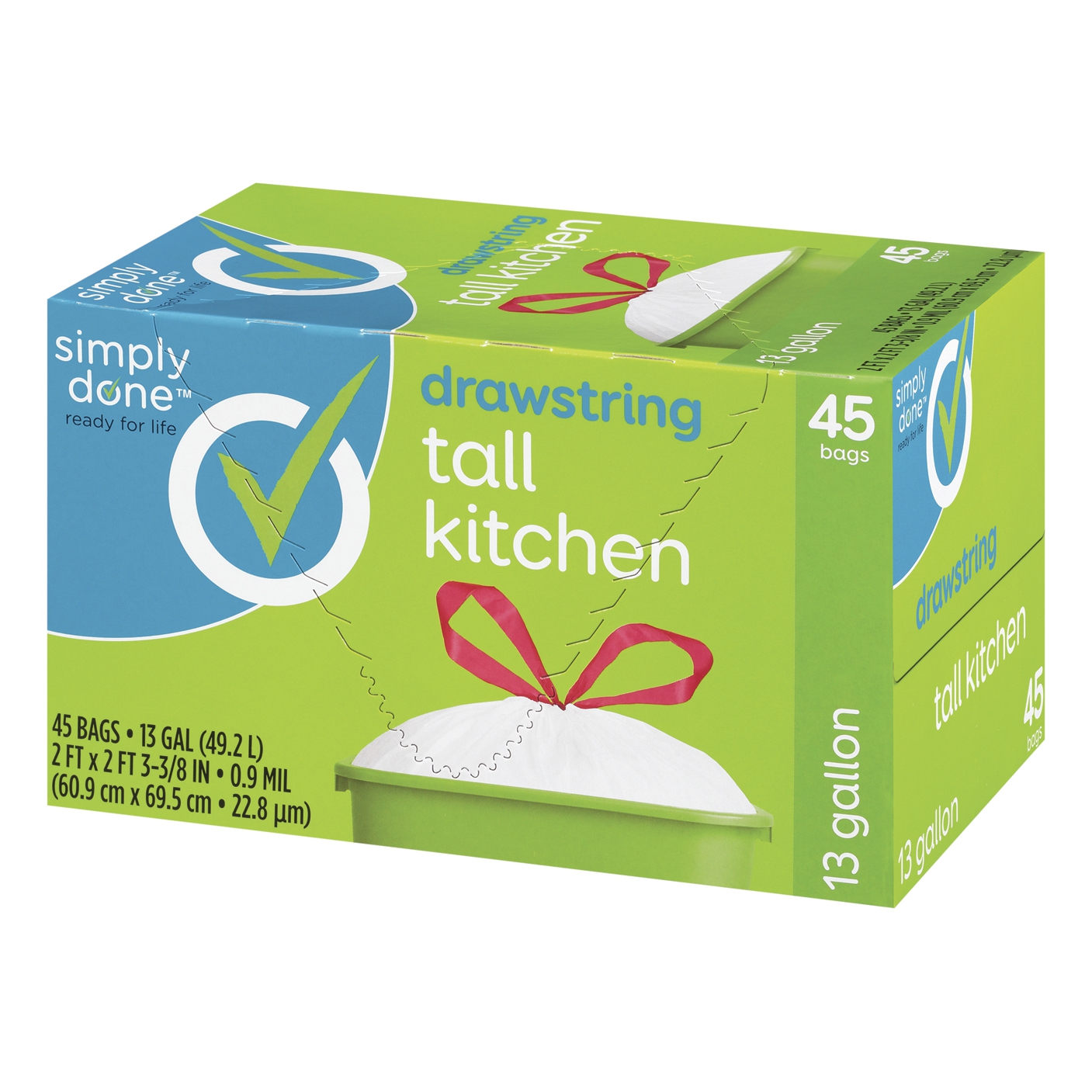 Simply Done Drawstring Gallon Tall Kitchen Bags-Main