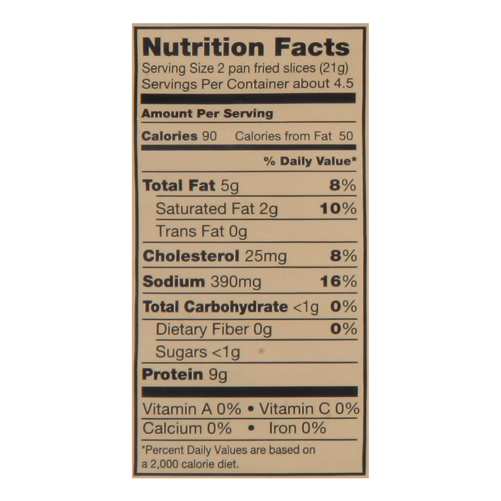 Hempler's Thick Cut Center Cut Original Bacon-Nutrition-Facts