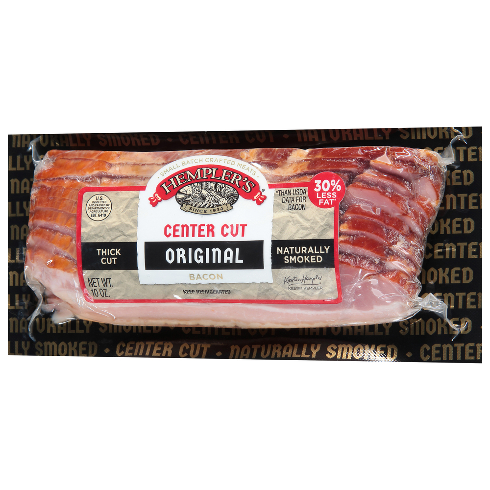 Hempler's Thick Cut Center Cut Original Bacon-Front-Right-Elevated