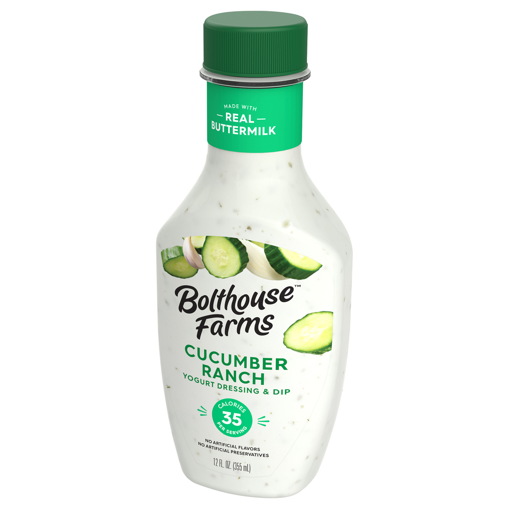 Bolthouse Farms Yogurt Dressing & Dip, Cucumber Ranch-Front-Right-Elevated