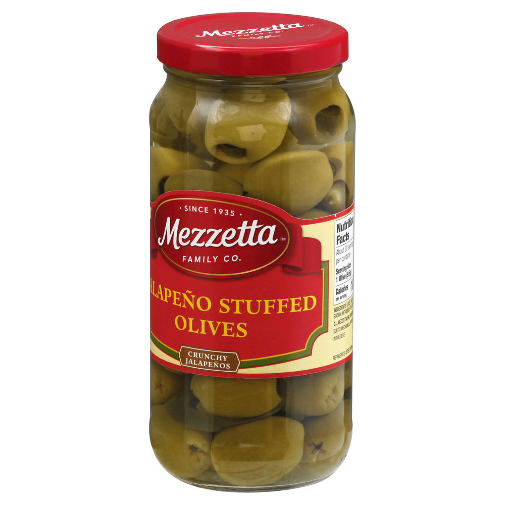 Mezzetta Olives, Jalapeno Stuffed-Front-Right-Elevated