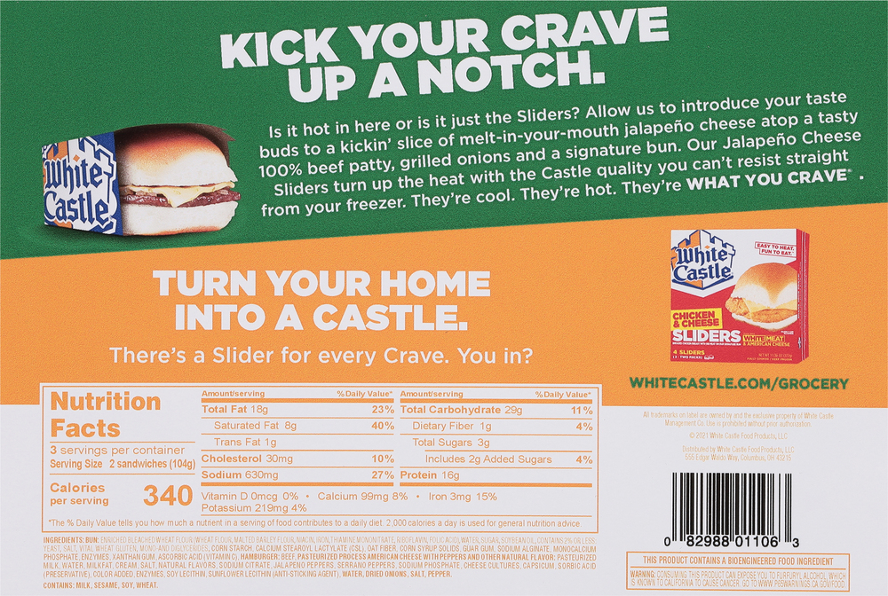 White Castle Sliders, Jalapeno Cheese-Planogram-Back