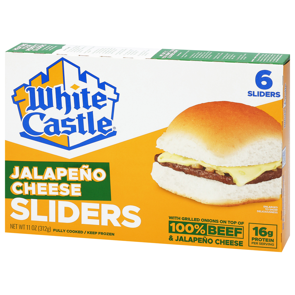 White Castle Sliders, Jalapeno Cheese-Front-Right-Elevated