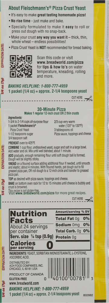 Fleischmann S Pizza Crust Yeast Ct 41 Off