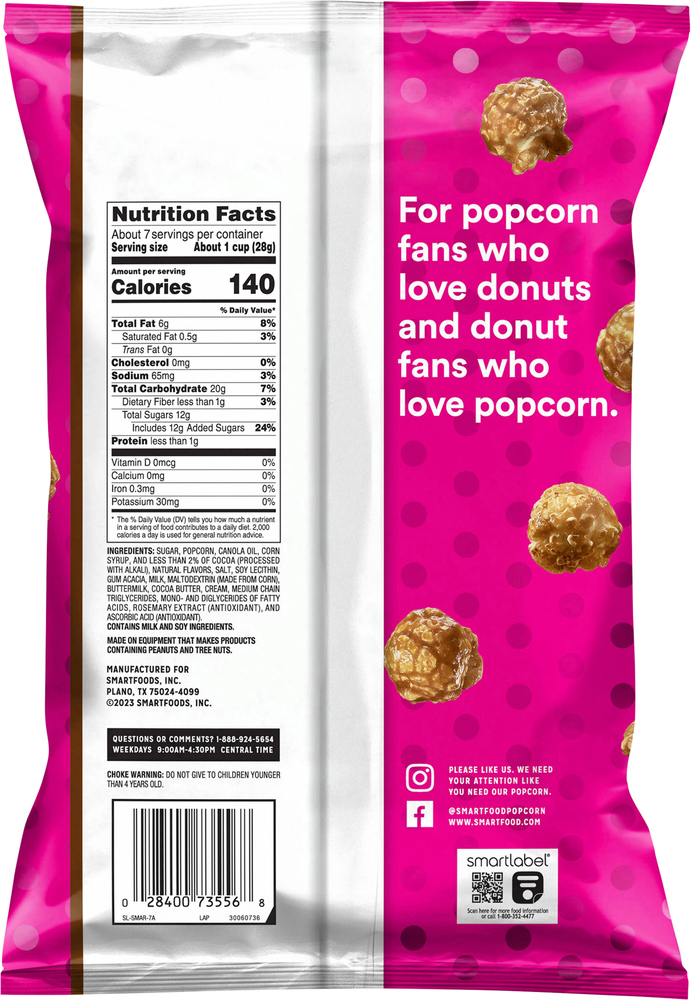 Smartfood Popcorn, Chocolate Glazed Donut-Planogram-Back