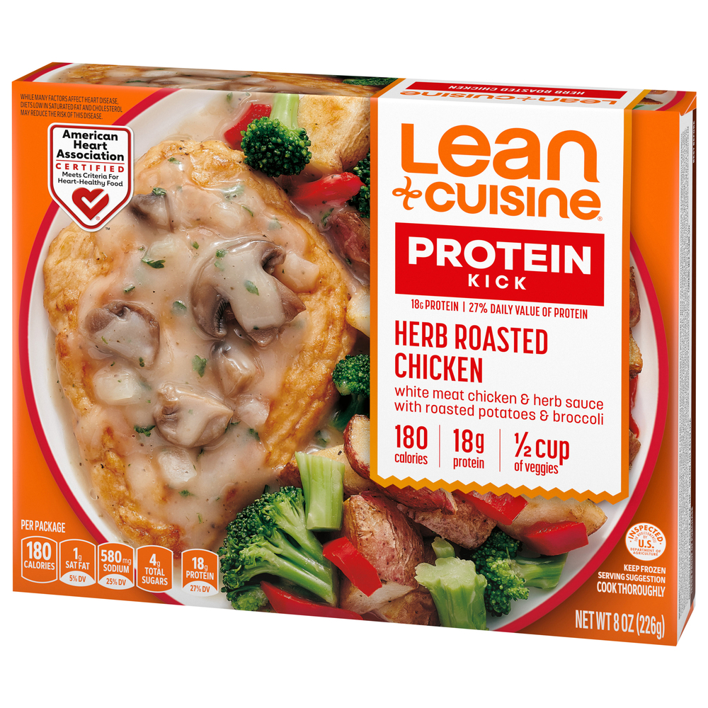 Lean Cuisine Protein Kick Herb Roasted Chicken-Front-Right-Elevated