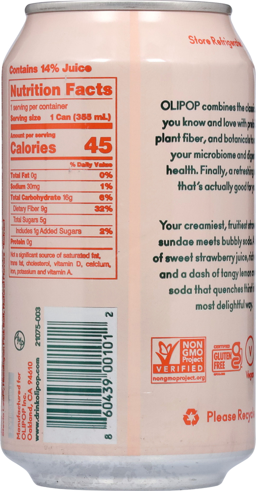 Olipop Strawberry Vanilla Soda-Planogram-Back