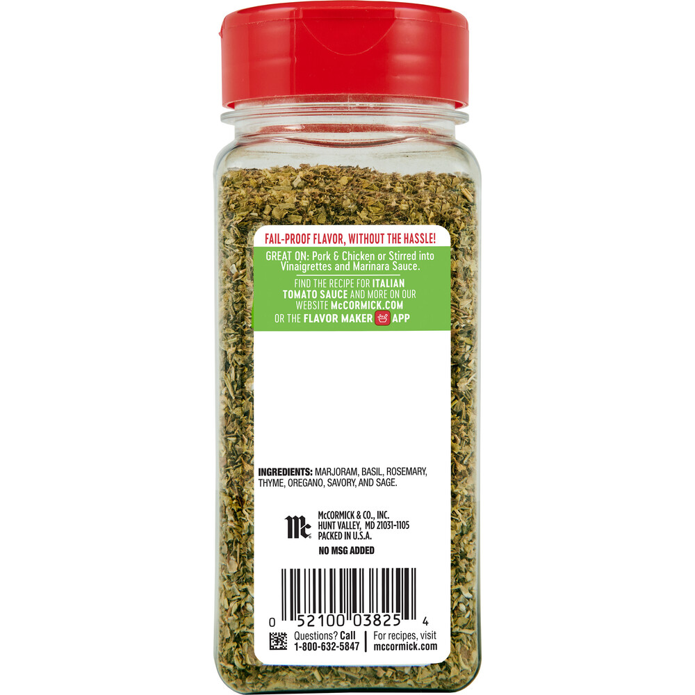 McCormick Perfect Pinch Italian Seasoning-Planogram-Back
