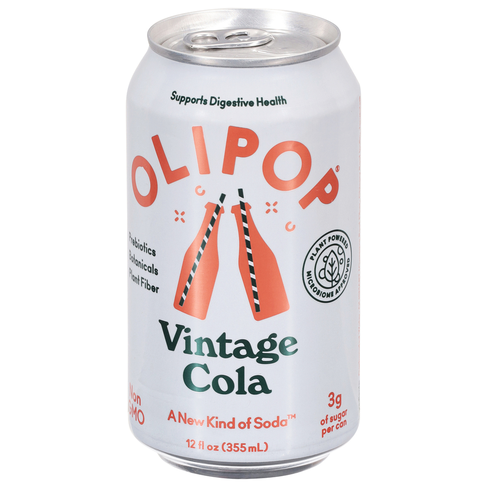 Olipop Soda, Vintage Cola-Front-Right-Elevated