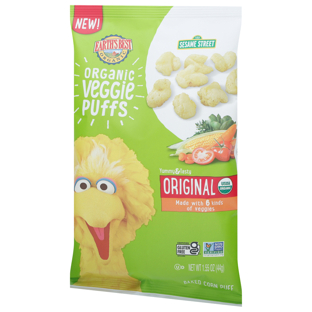 Earth's Best Organic Veggie Puffs, Original-Front-Right-Elevated