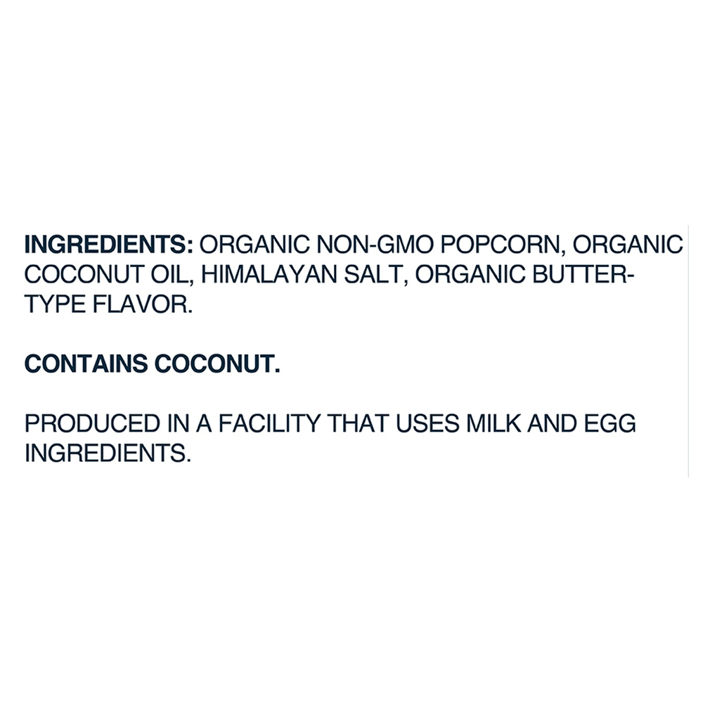 LesserEvil Popcorn, Organic, Himalayan Gold-Ingredients