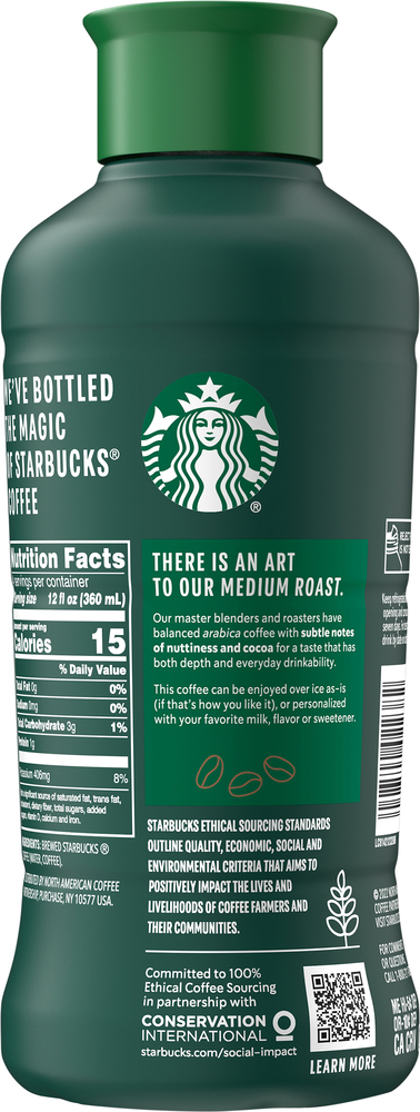 Starbucks Iced Coffee, Medium Roast, Black, Unsweetened-Planogram-Right