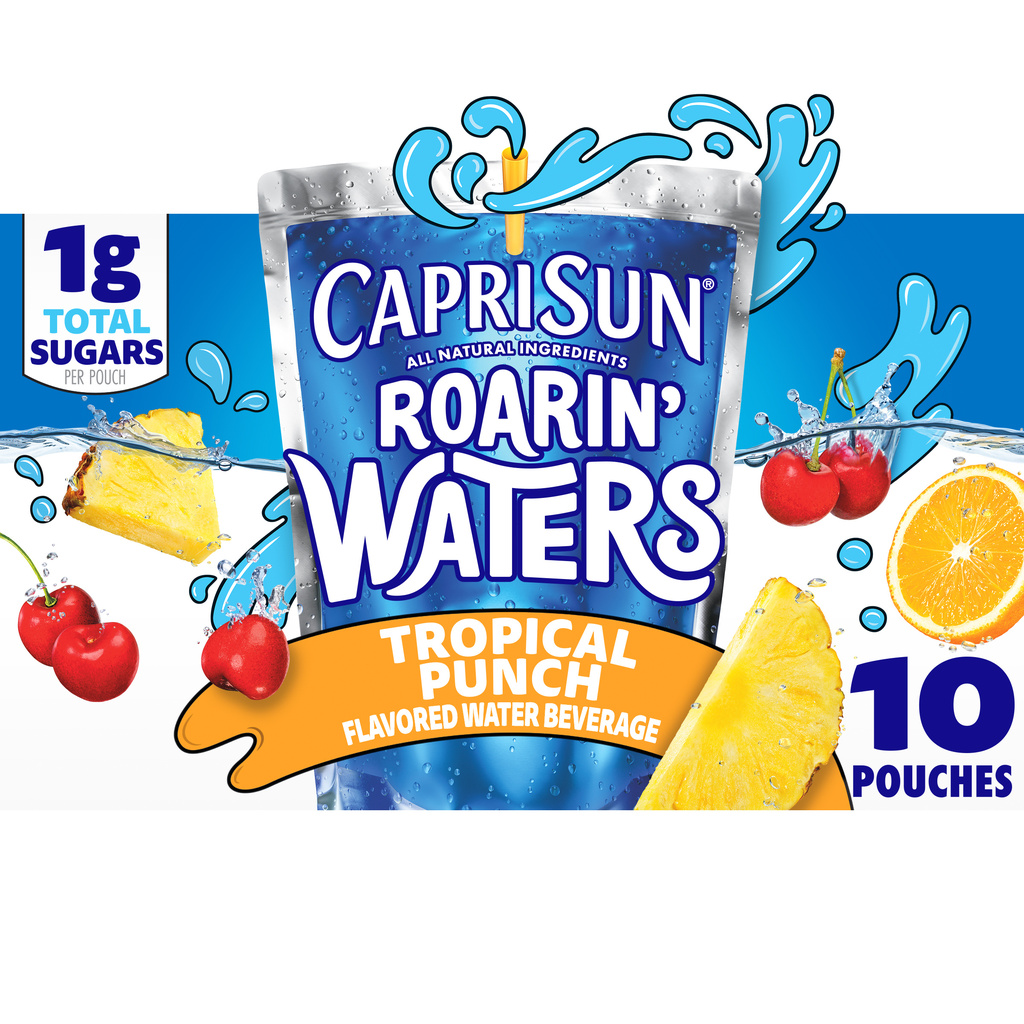 Capri Sun Roarin' Waters Flavored Water Beverage, Tropical Punch-Hero
