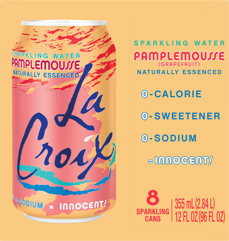 LaCroix Sparkling Water, Pamplemousse (Grapefruit)-Planogram-Right