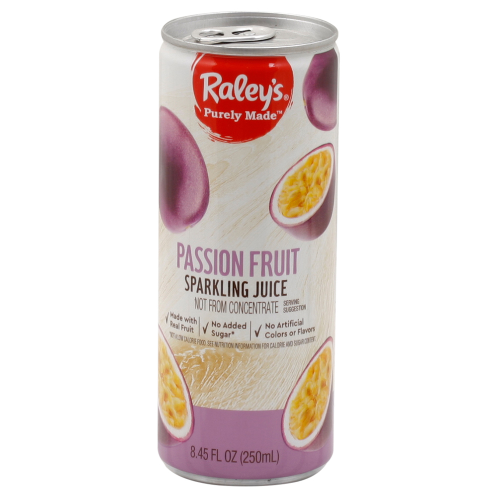 Raley's Purely Made Sparkling Juice, Passion Fruit-Main