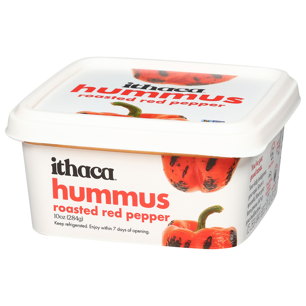 Ithaca Hummus, Roasted Red Pepper-Front-Right-Elevated