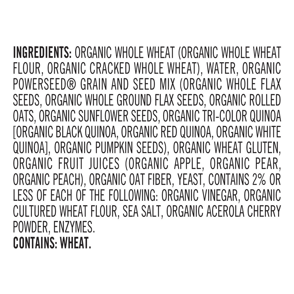 Dave's Killer Bread Bread, Organic, Powerseed-Ingredients