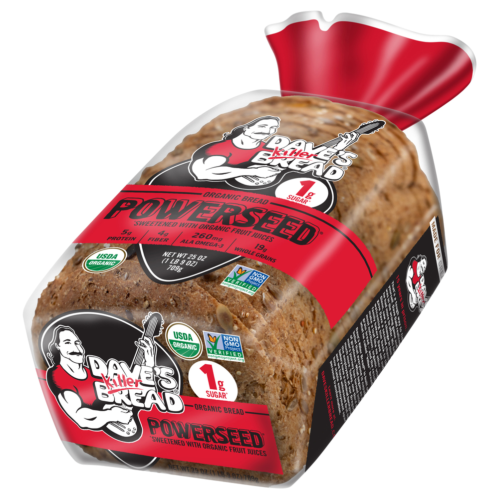 Dave's Killer Bread Bread, Organic, Powerseed-Front-Right-Elevated