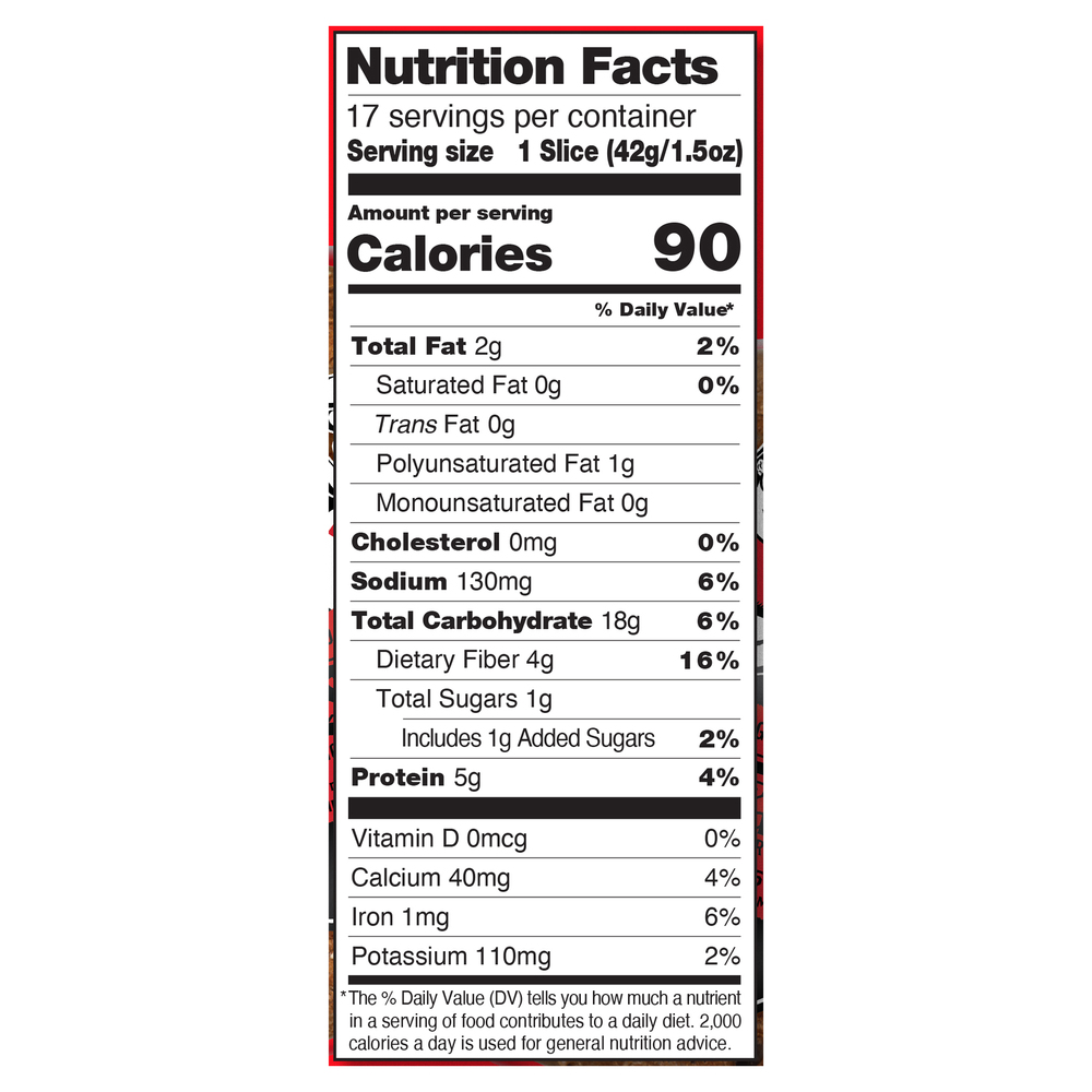 Dave's Killer Bread Bread, Organic, Powerseed-Nutrition-Facts