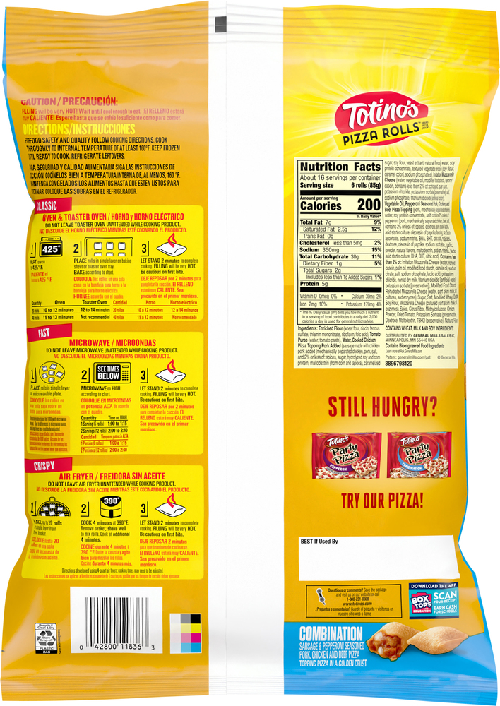 Totino S Pizza Nutrition Facts