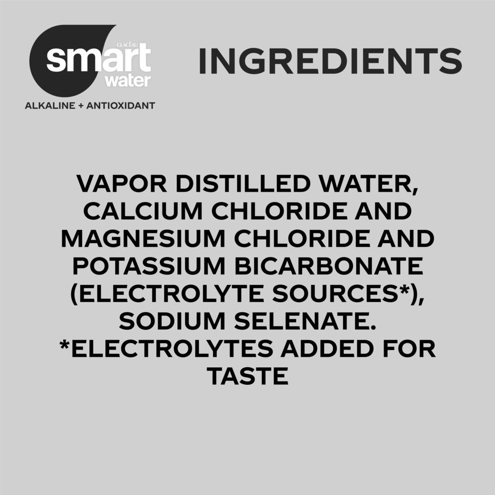 Smartwater Alkaline Water, 9.5+ pH-Ingredients