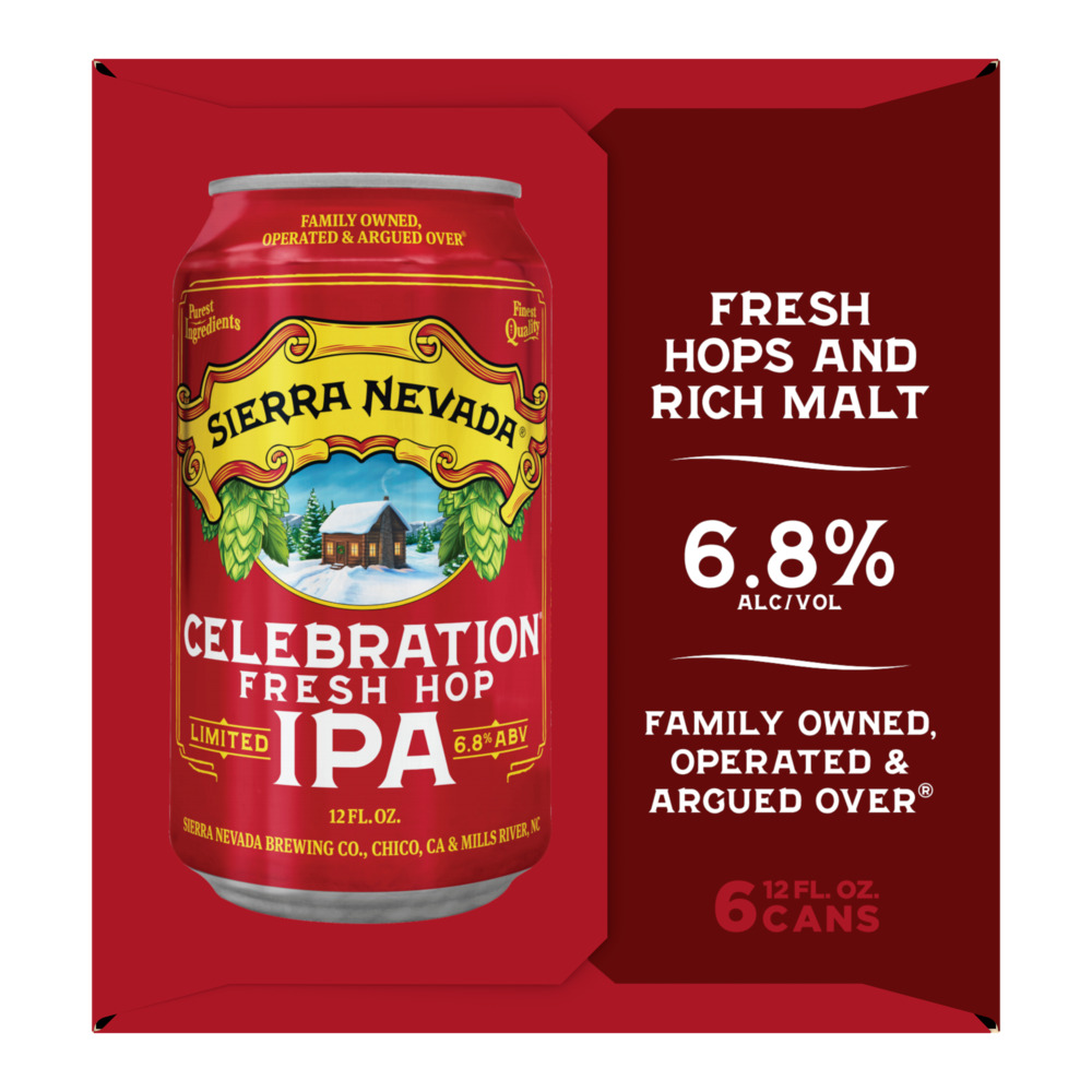 Sierra Nevada Beer, Seasonal Craft Beer 6 Pack (12oz Cans)-Planogram-Left