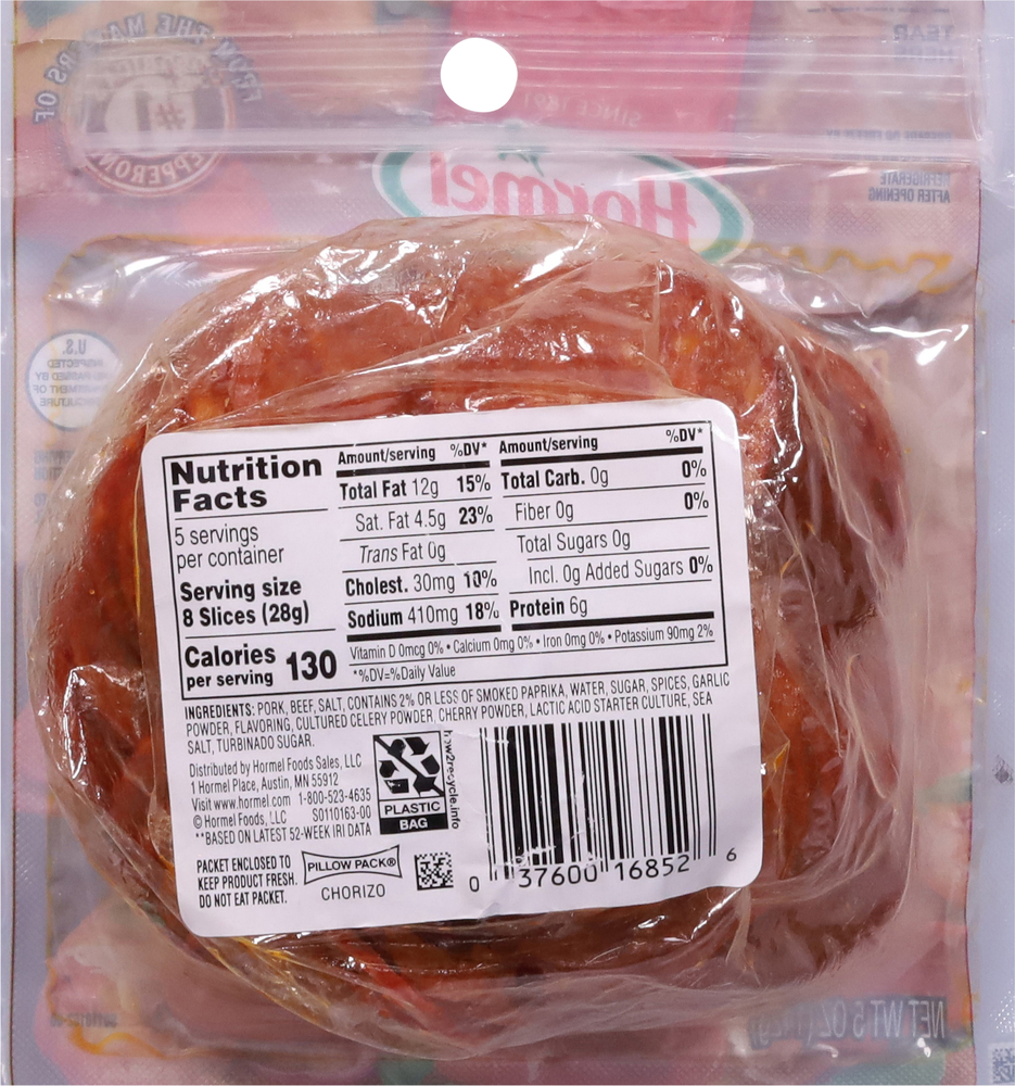 hormel pepperoni serving size