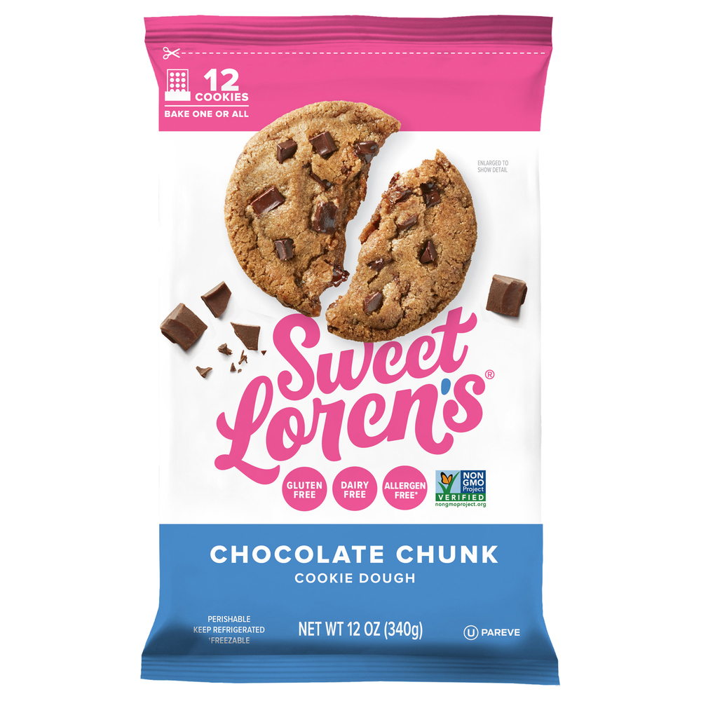 Sweet Loren's Cookie Dough, Chocolate Chunk-Front-Right-Elevated