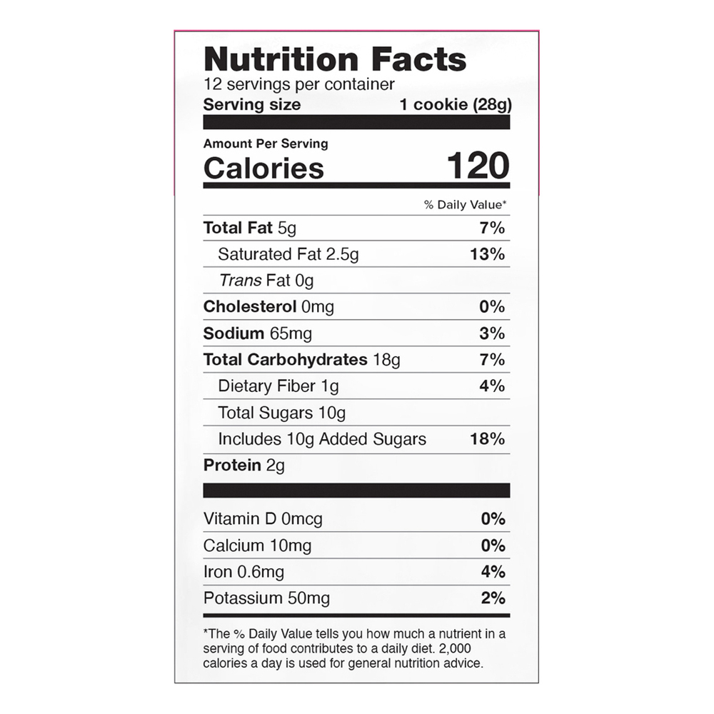 Sweet Loren's Cookie Dough, Chocolate Chunk-Nutrition-Facts