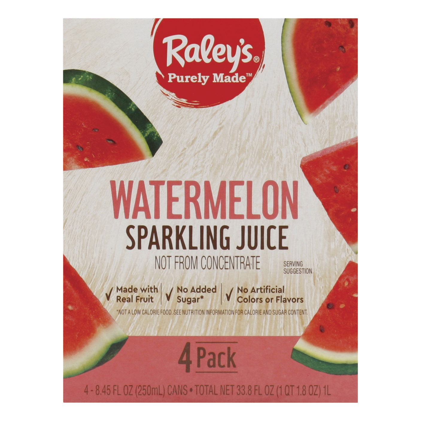 Raley's Purely Made Juice, Watermelon, Sparkling-Main