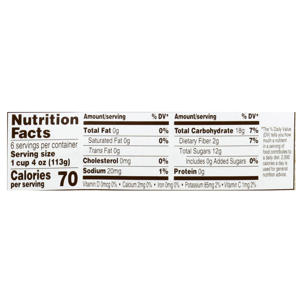 Raley's Purely Made Organic Applesauce-Nutrition-Facts