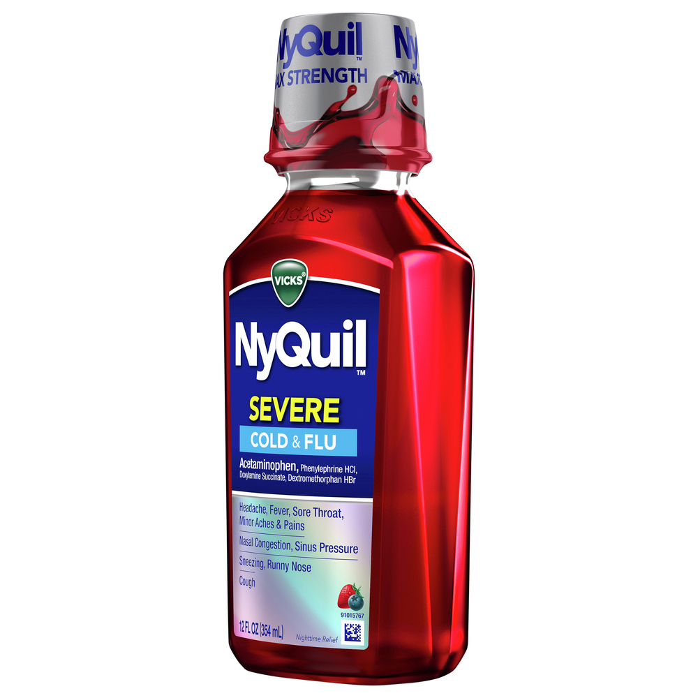 Vicks NyQuil Cold & Flu, Severe-Front-Right-Elevated