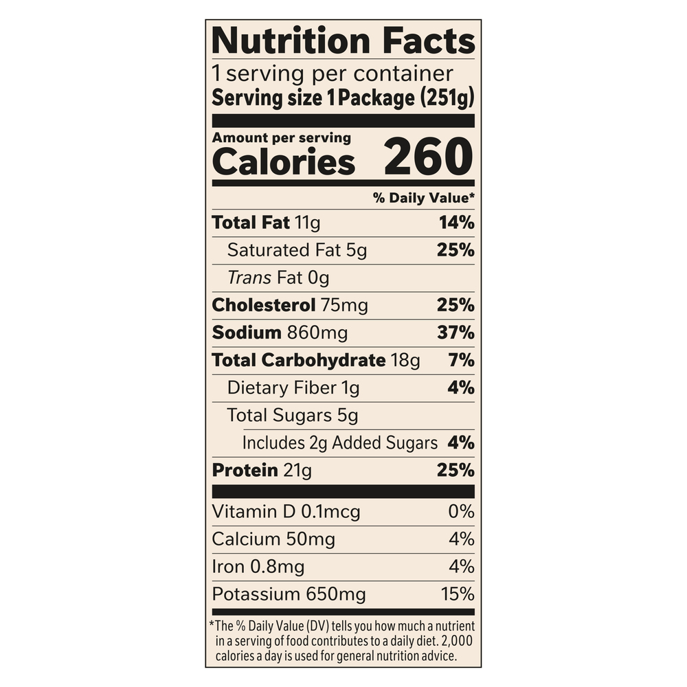 Stouffer's Chicken, Baked-Nutrition-Facts