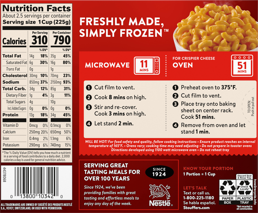 how to cook stouffers mac and cheese in the oven