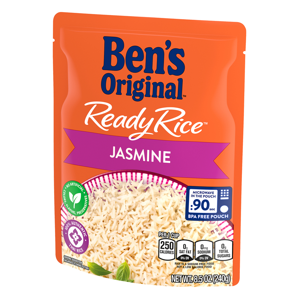 Ben's Original Ready Rice Rice, Jasmine-Front-Right-Elevated