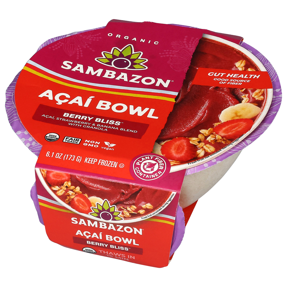 Sambazon Acai Bowl, Berry Bliss-Front-Right-Elevated