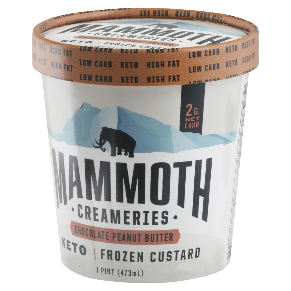 Mammoth Creameries Frozen Custard, Chocolate Peanut Butter-Front-Right ...